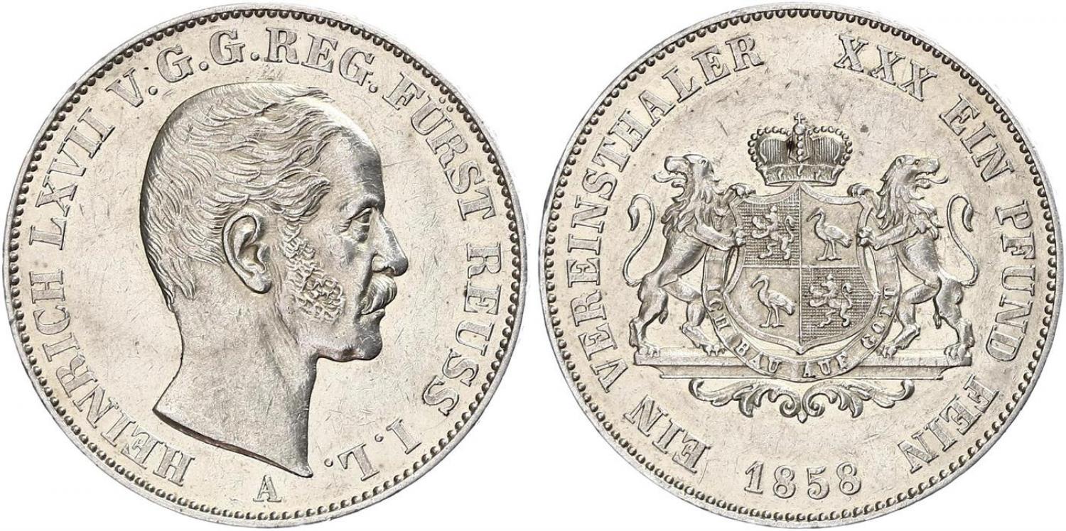 Pièce 1 Thaler 1862 prix KM-73